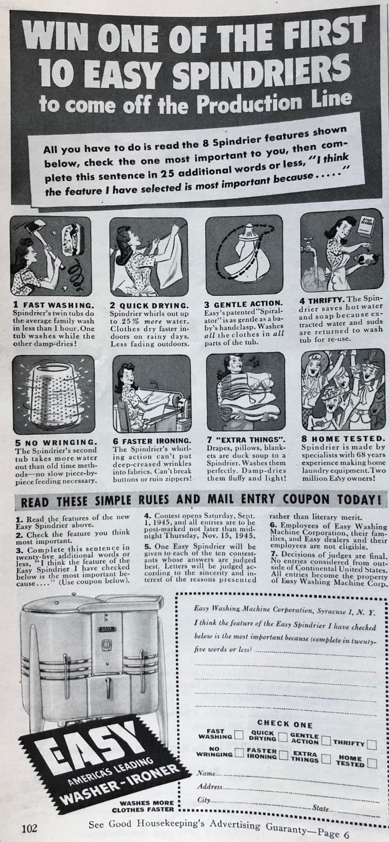 Washing Machines, 1940s Style – History in the Kitchen