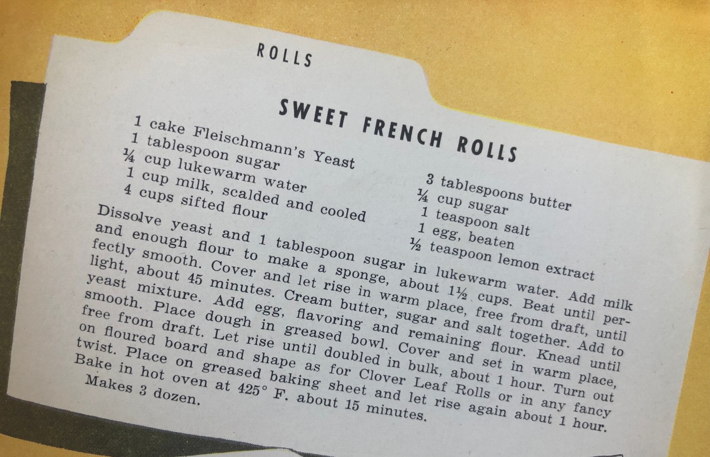 Sweet French Rolls – History in the Kitchen