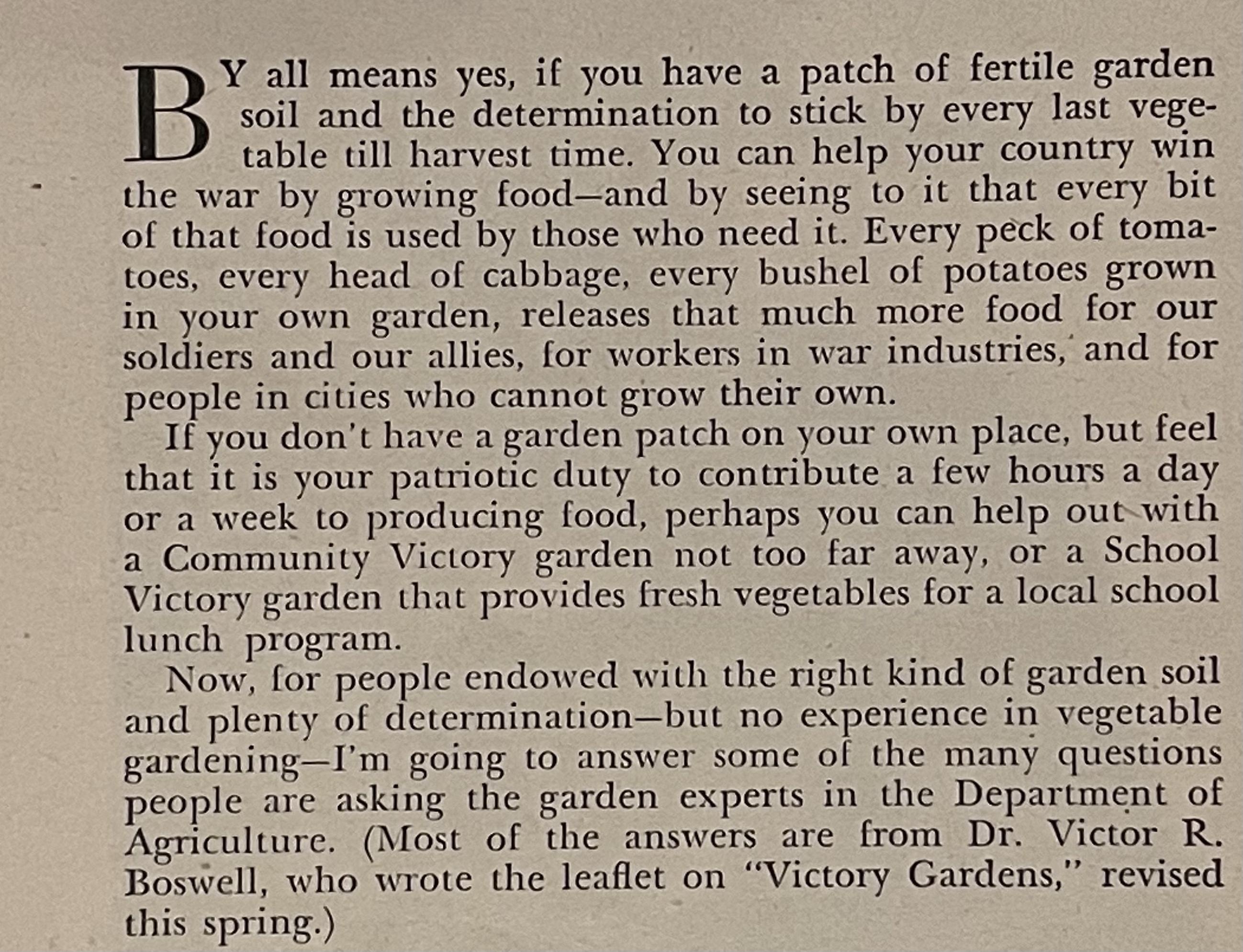 Planning Your Planting: Victory Gardens – History in the Kitchen