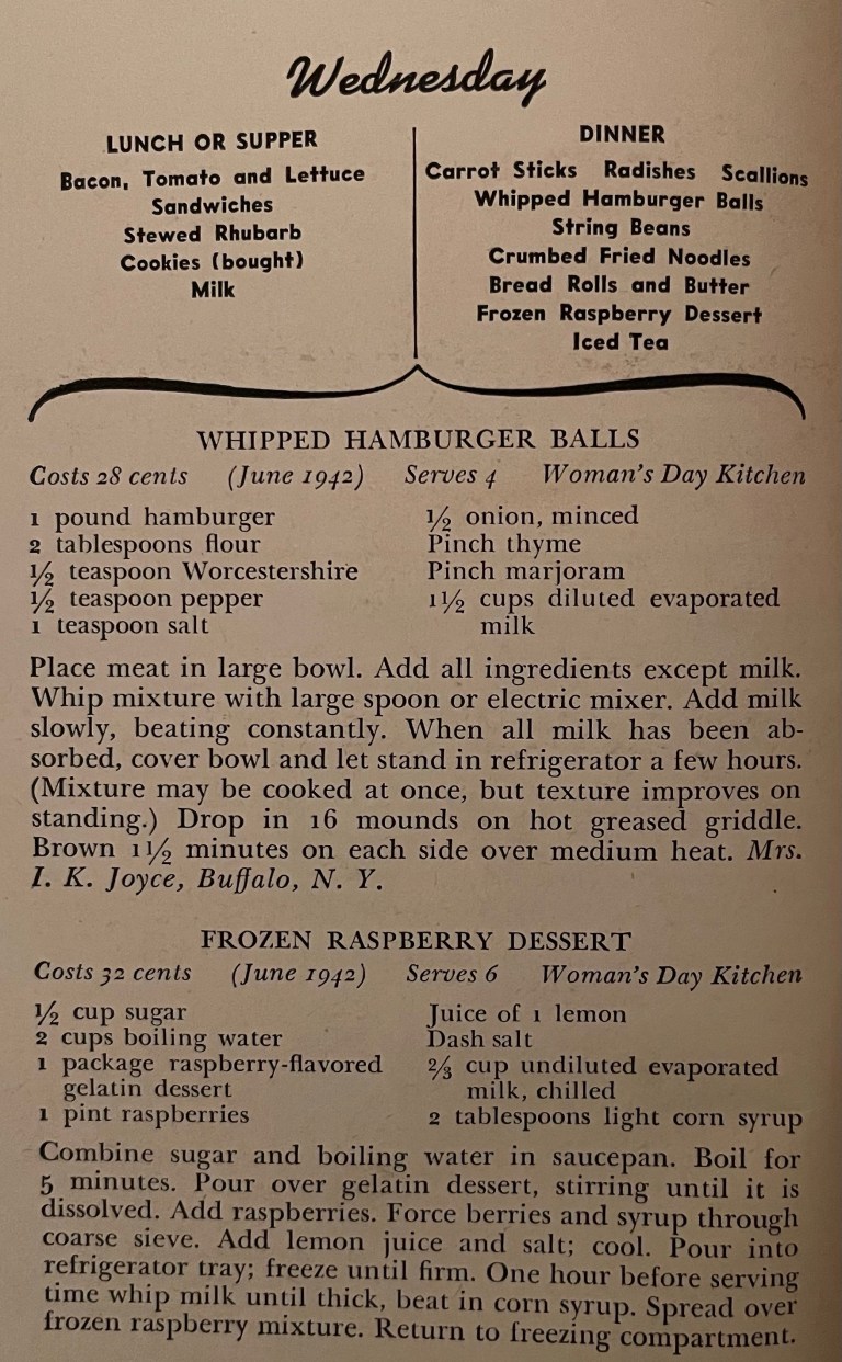 First Monday Menu: July Edition – History in the Kitchen